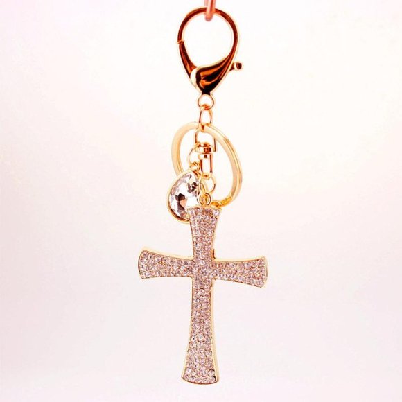 Fashion Jewelry | Accessories | Beautifully Sparkly Cross Keychain With ...